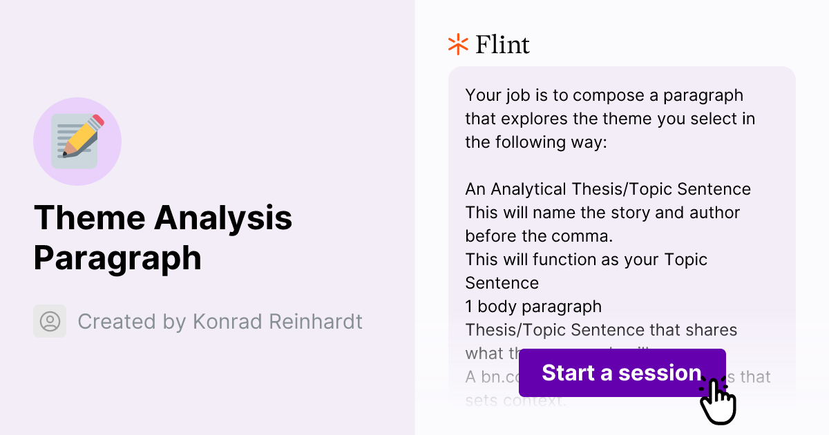 Theme Analysis Paragraph | Flint
