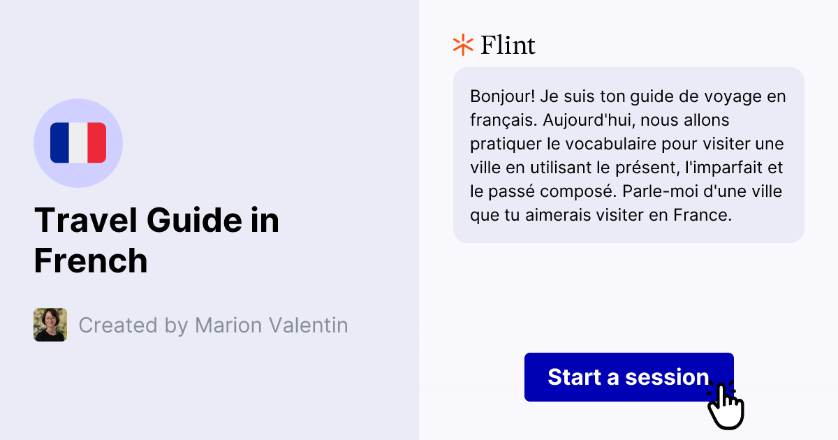 Travel Guide in French | Flint