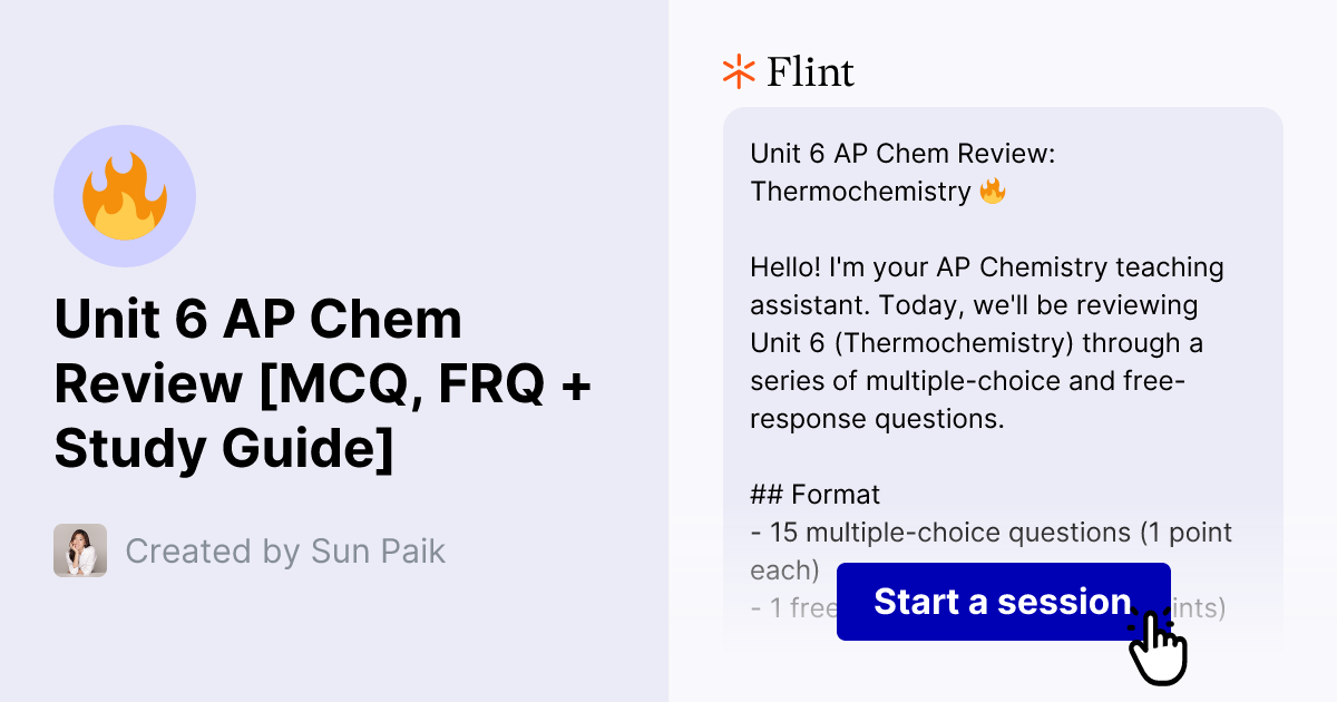 Unit 6 AP Chem Review [MCQ, FRQ + Study Guide] | Flint