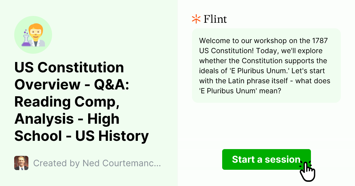 US Constitution Overview - Q&A: Reading Comp, Analysis - High School ...