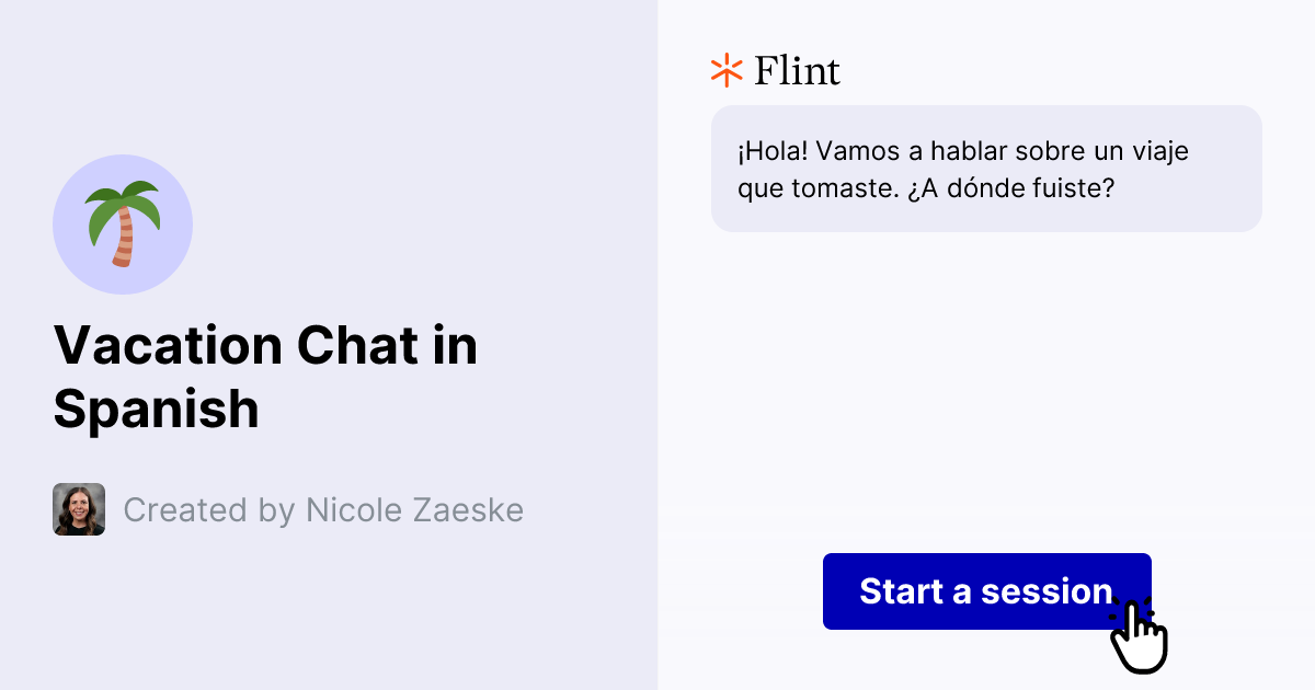 Vacation Chat in Spanish | Flint