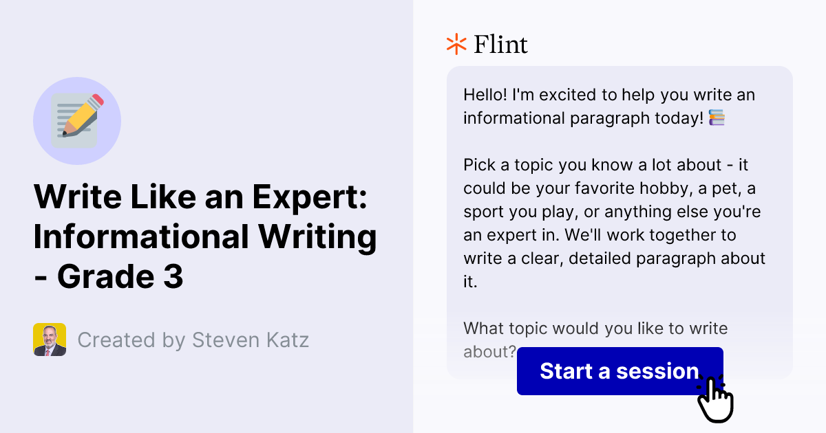 Write Like an Expert: Informational Writing - Grade 3 | Flint