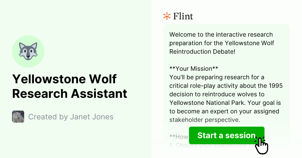 Yellowstone Wolf Research Assistant | Flint